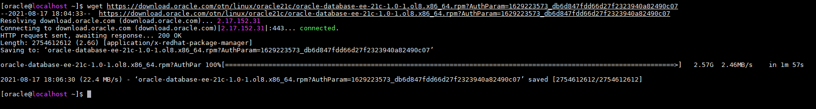 Installing Oracle Database 21c
