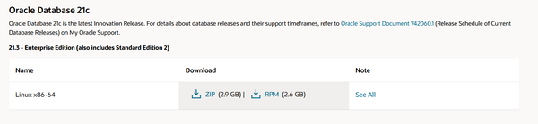 Installing Oracle Database 21c